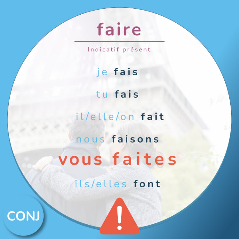 10 common French verbs conjugated in the present tense. Beware of traps ...